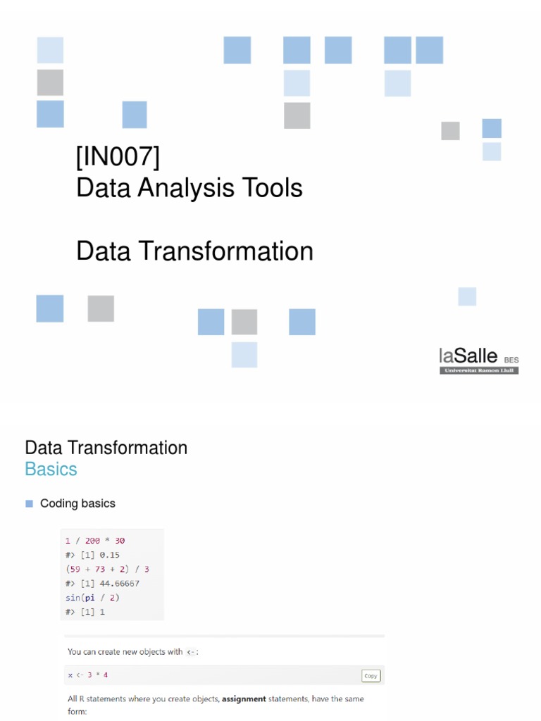 Data Transformation 1 Reviewed | PDF | Data Analysis | Mean