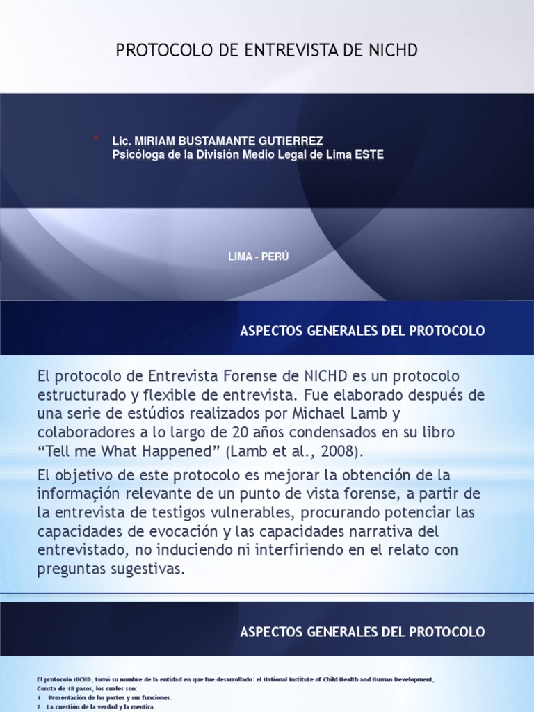 Protocolo de Nichd | PDF