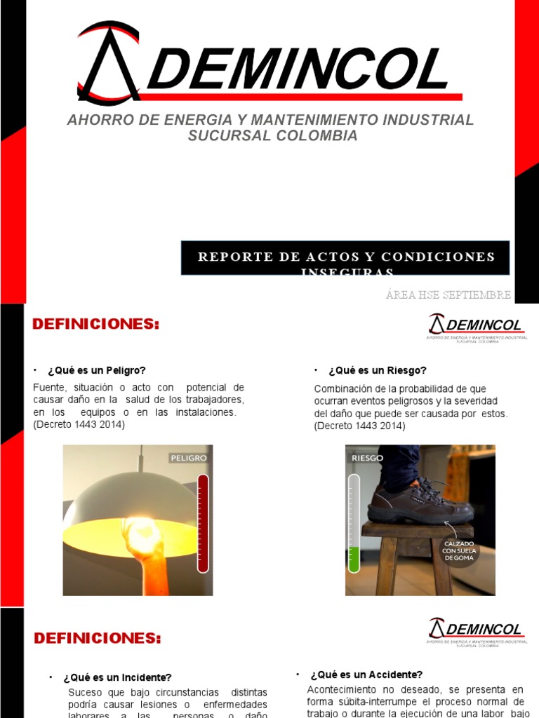 Reporte de Actos y Condiciones Inseguras | PDF | Riesgo