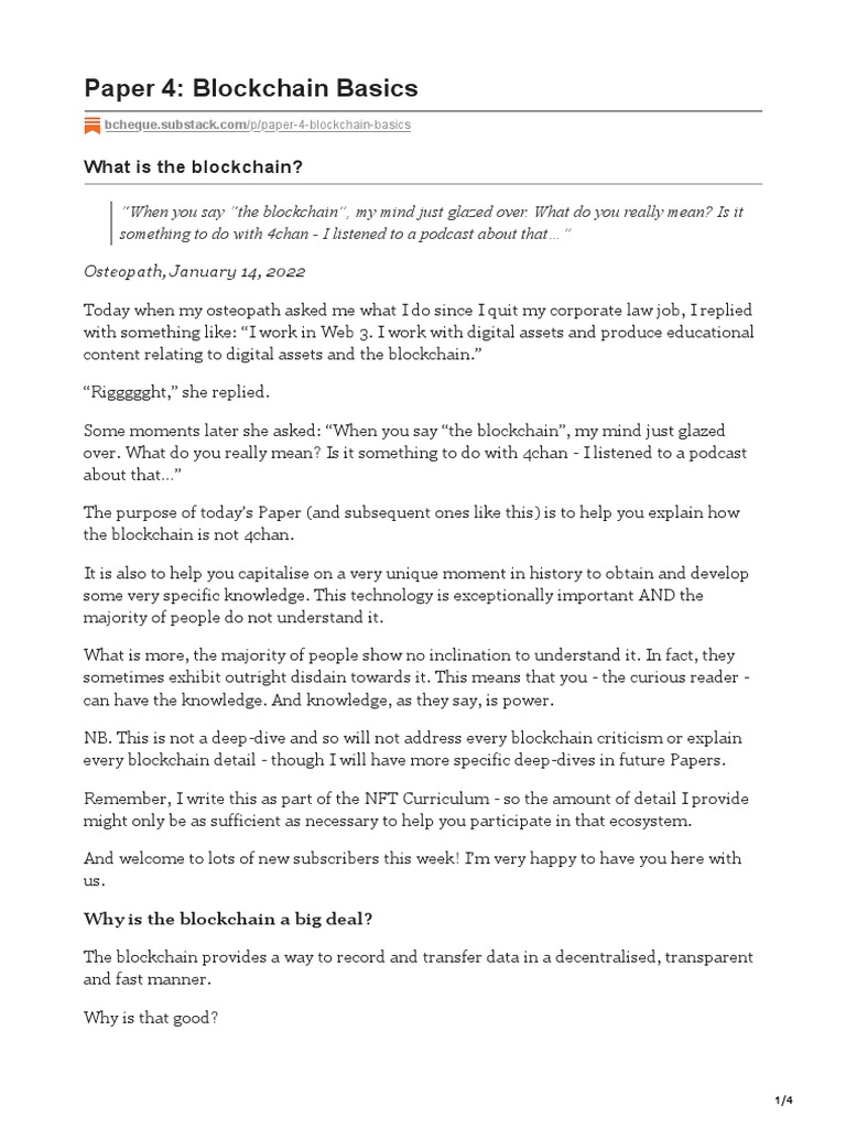 Blockchain Basics | PDF | Cryptocurrency | Computing