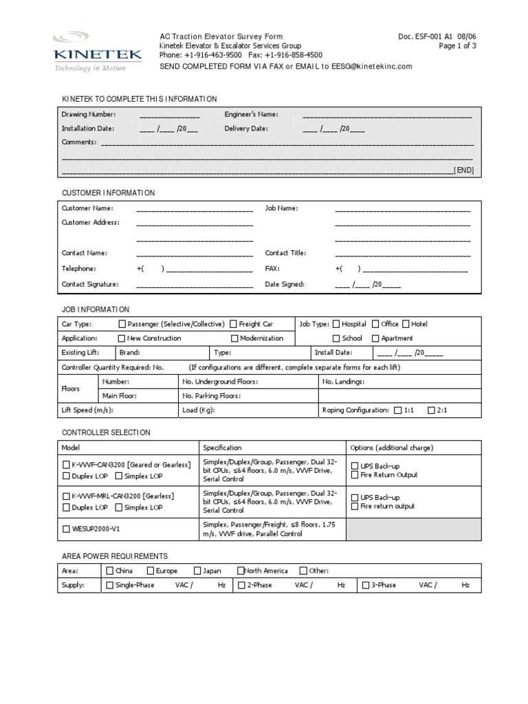 Pano Form Kinetek | PDF | Elevator | Electric Motor