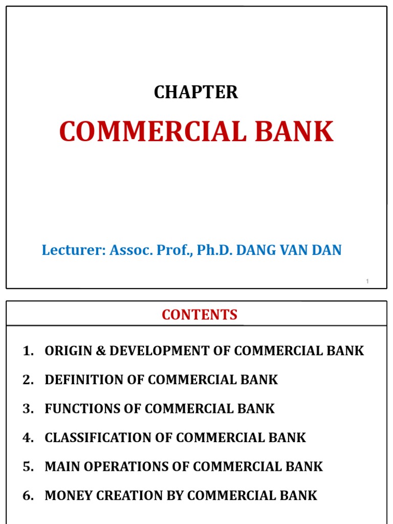 Functions and Importance of Commercial Banks | PDF | Banks | Money Creation