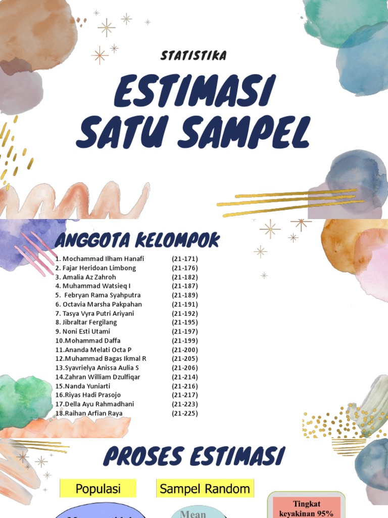 Statistika-Estimasi 1 Sampel | PDF