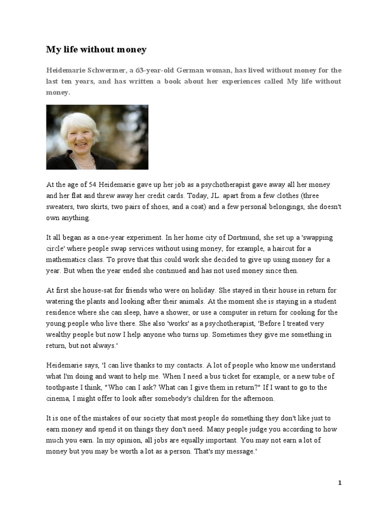 My Life Without Money | PDF
