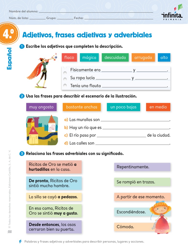 Adjetivos, Adverbios y Frases | PDF | Lingüística | Sintaxis