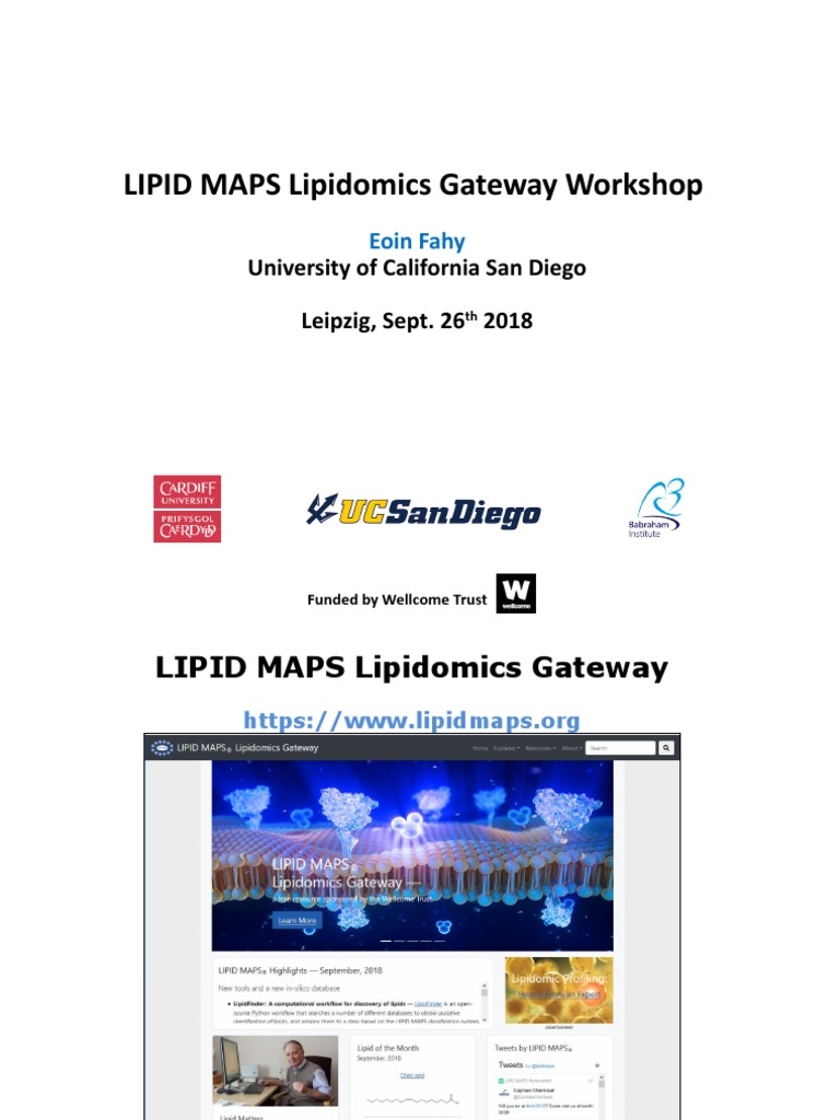 Lipidomics Workshop for Researchers | PDF | Lipid | Metabolomics