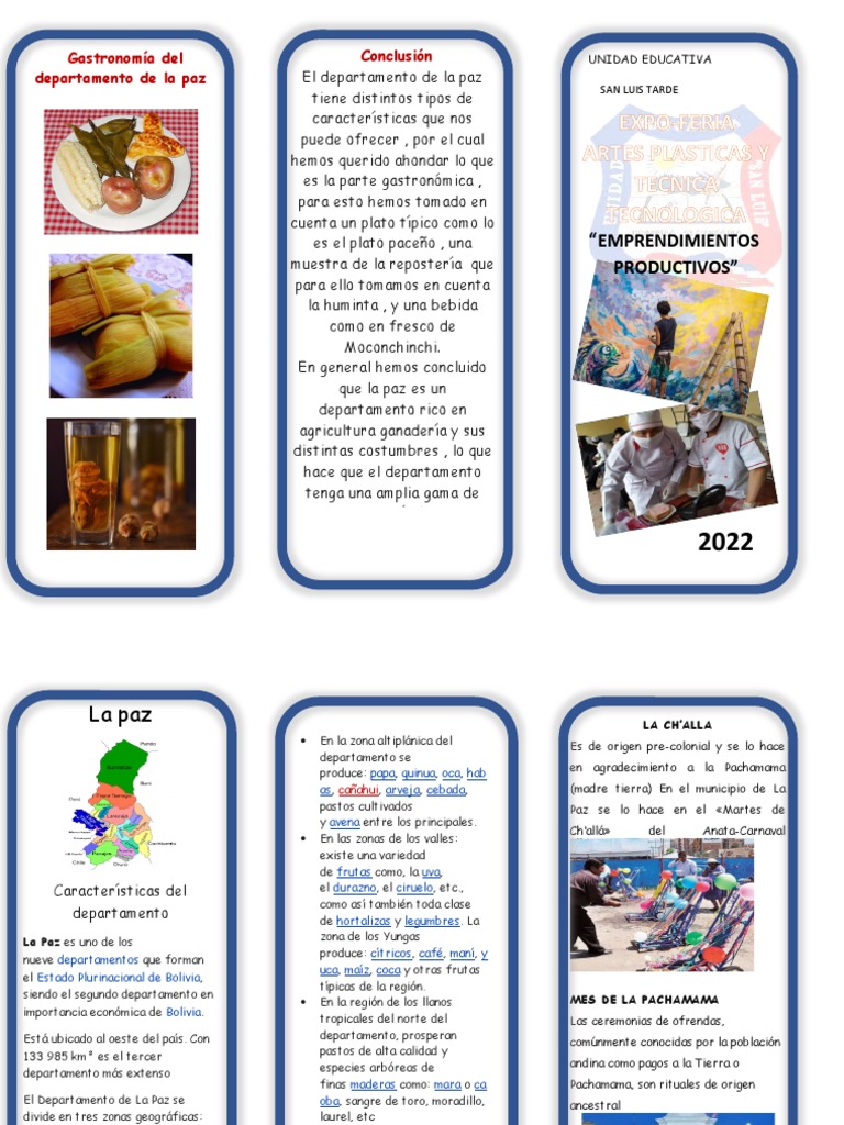 Triptico Artes Tec-2022... Final | PDF | Comida y bebida | Agricultura