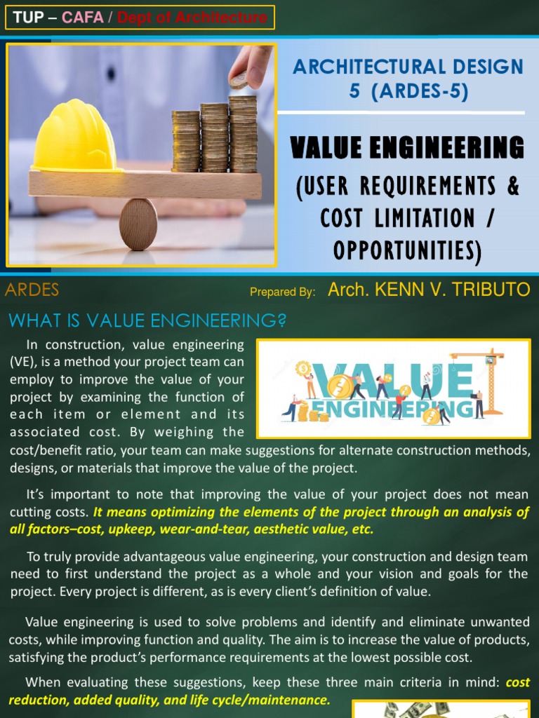 ARDES Value-Engineering PDF | PDF | Design | Life Cycle Assessment