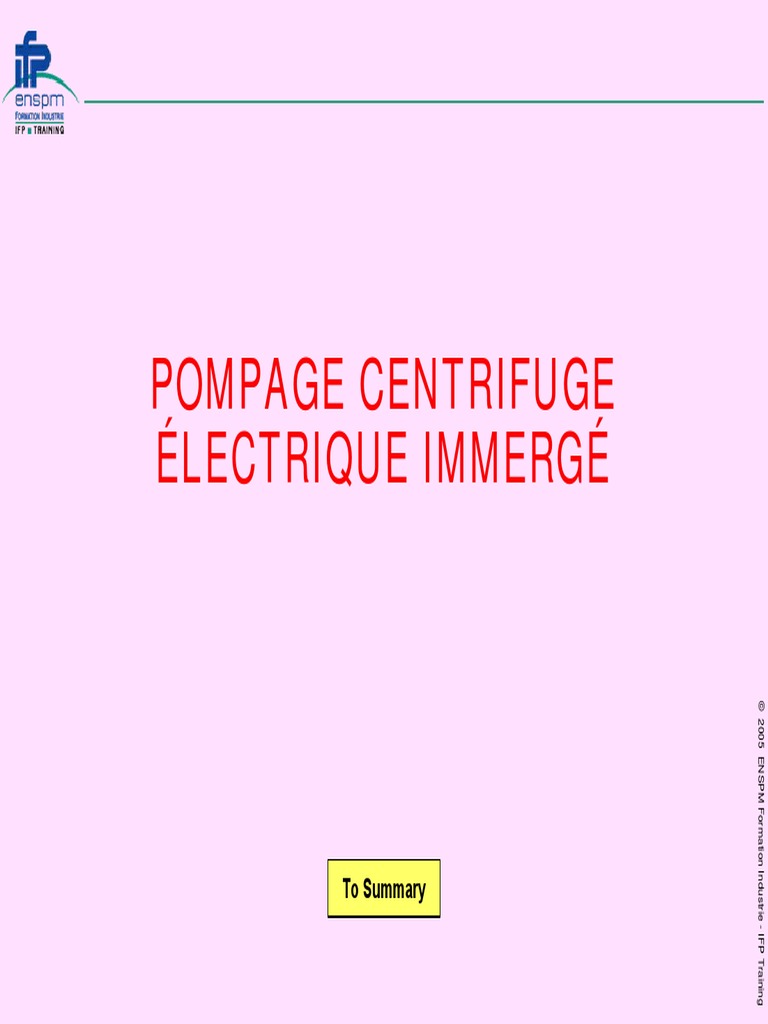 Cours EFP ESP ASSY Bon | PDF | Pompe | Mouvement (Physique)