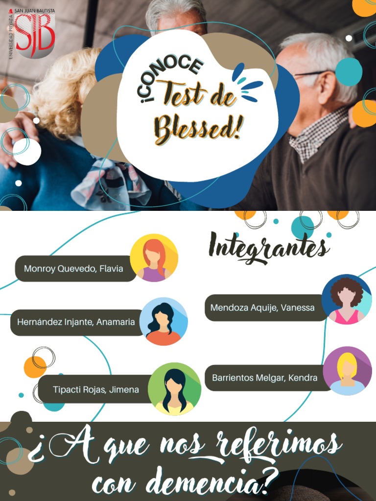 Test de Blessed - EXPOSICIÓN | PDF | Neurociencia | Ciencias del ...