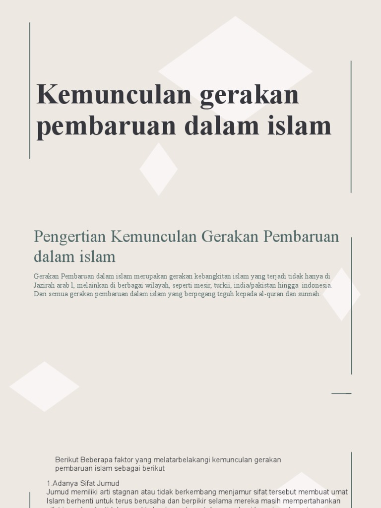Ski D. Kemunculan Gerakan P.dalam Islam | PDF