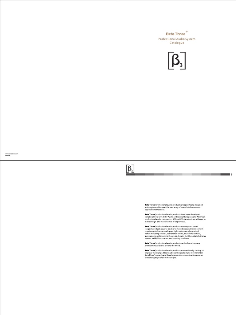 2018 - Catalogue Beta 3 | PDF | Loudspeaker | Microphone