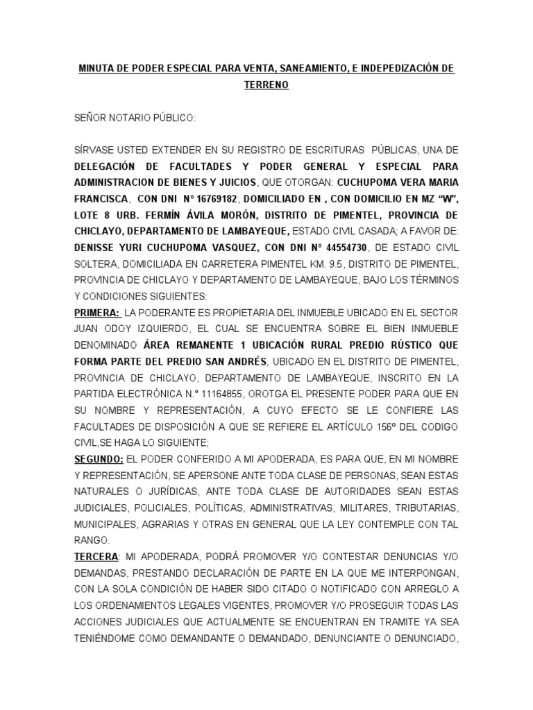 Minutas (Poder Especial) | PDF | Bancos | Pagaré