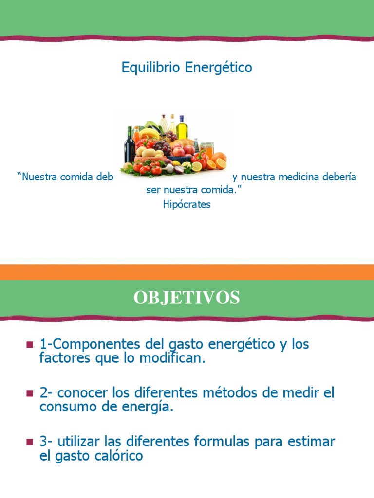 Componentes del Gasto Energético | PDF | Alimentos | Nutrientes