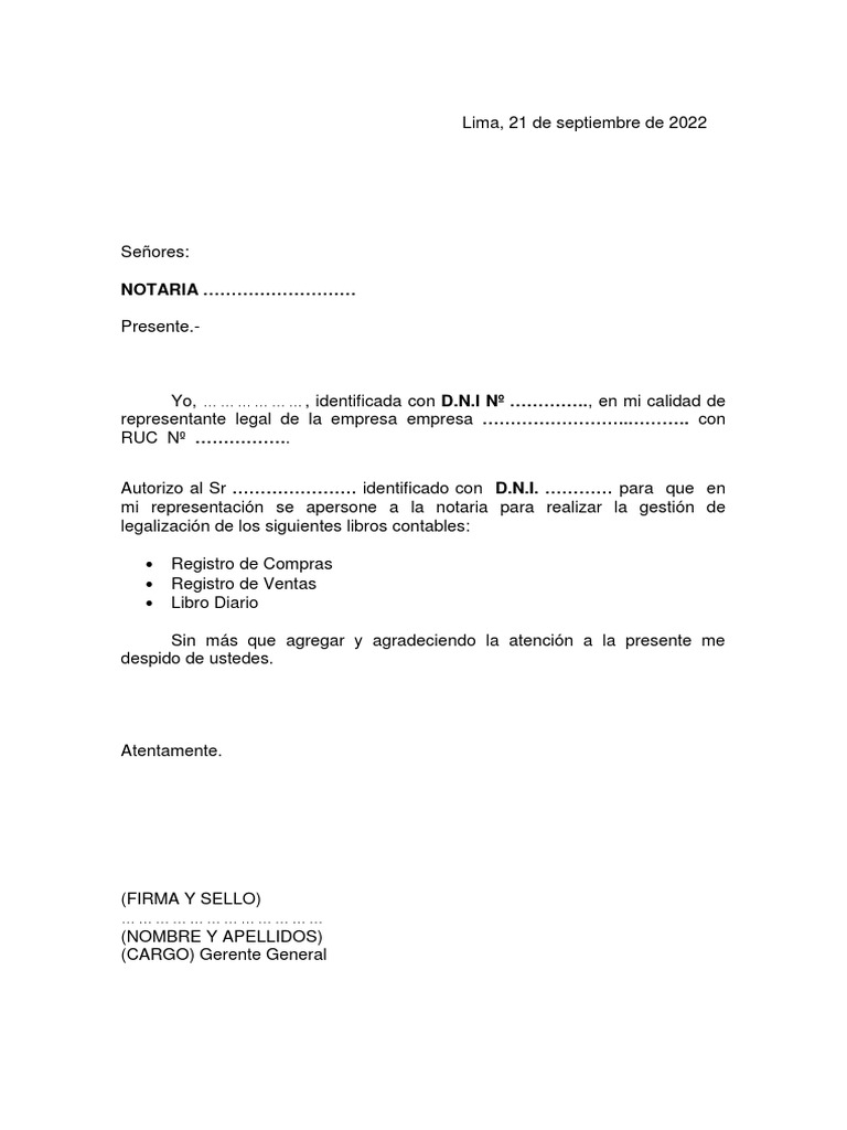Solicitud de Legalización de Libros Contables | PDF | Derecho
