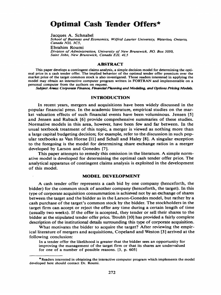 2375 Schnabel | PDF | Stocks | Option (Finance)