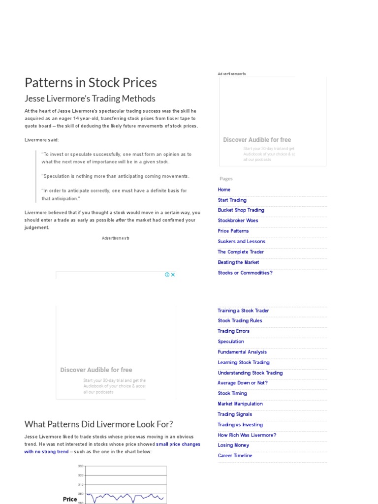 Patterns in Stock Prices PIVOTE Jesse Livermore | PDF | Equity ...