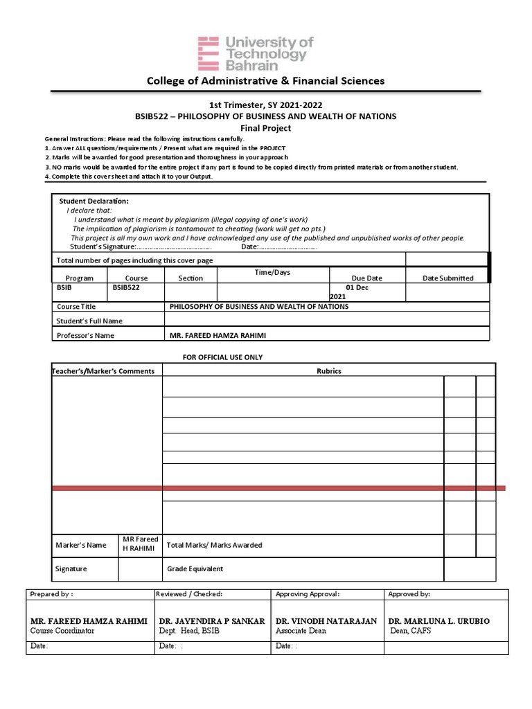 BSIB522 Final Project 1st Term 2021 - 2022 | PDF | Taxes | Economies