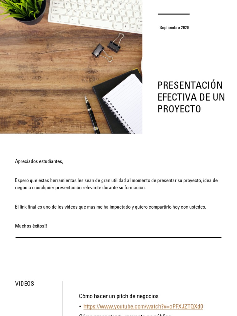 Presentación Efectiva de Un Proyecto | PDF