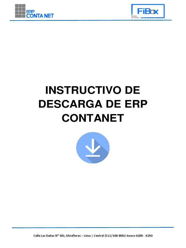 Instructivo Descarga ERP CONTANET | PDF | Planificación de recursos ...