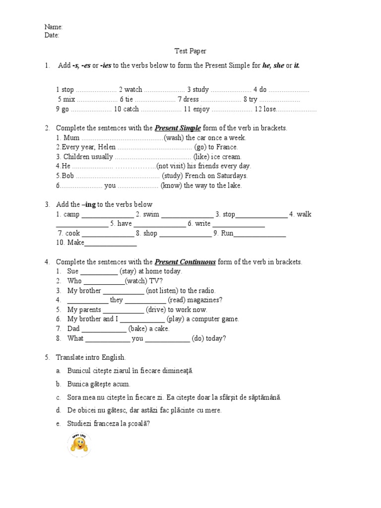 Test Paper, 6th Grade | PDF | Language Arts & Discipline