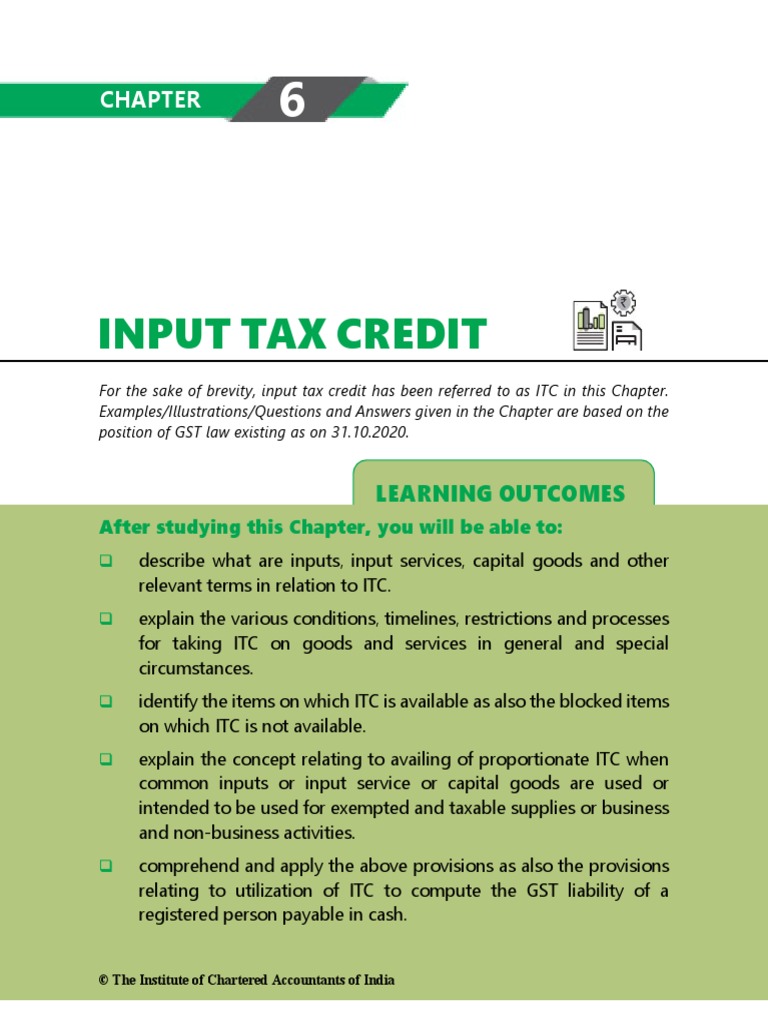 6 Itc | PDF | Value Added Tax | Invoice