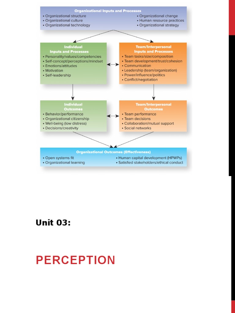 Unit03 Perception, Learning & Attitude in Organizations | PDF | Job Satisfaction | Perception