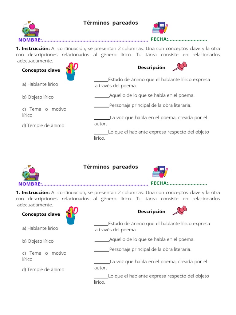 Términos Pareados 8° | PDF
