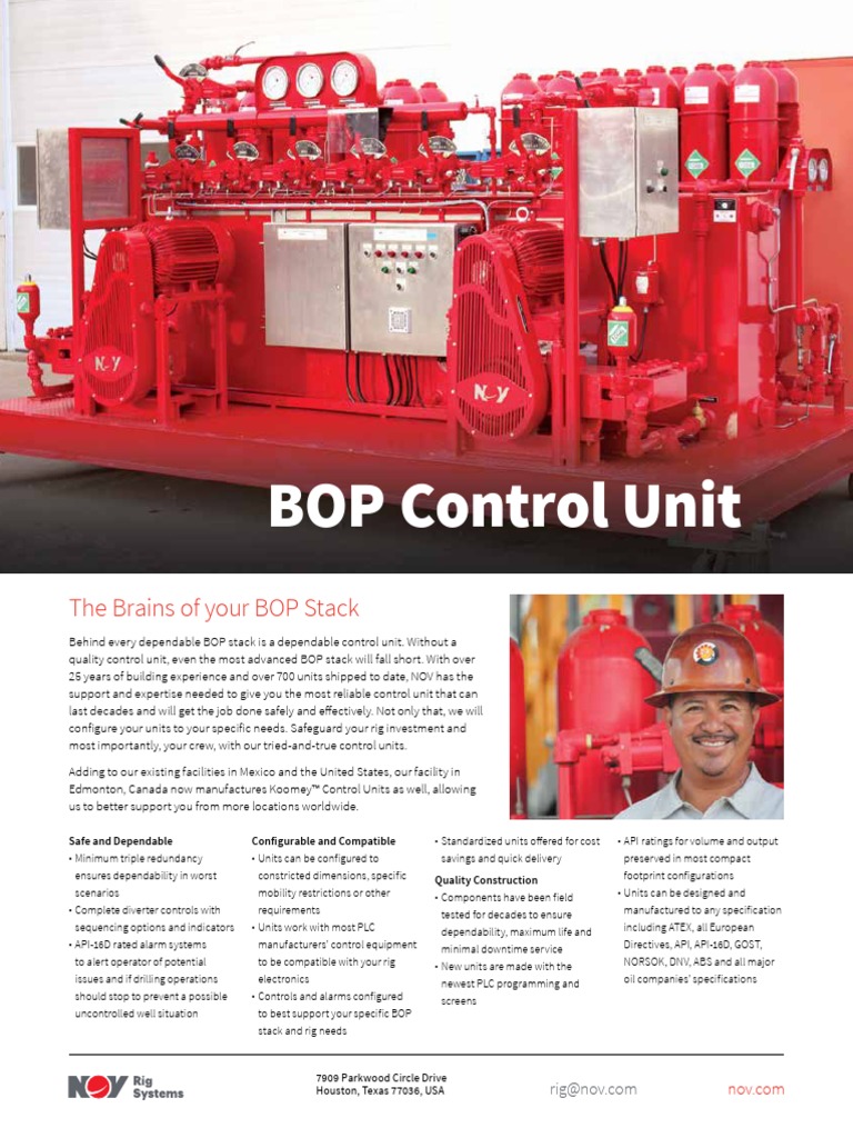 BOP Control Unit Flyer | PDF | Pump | Programmable Logic Controller