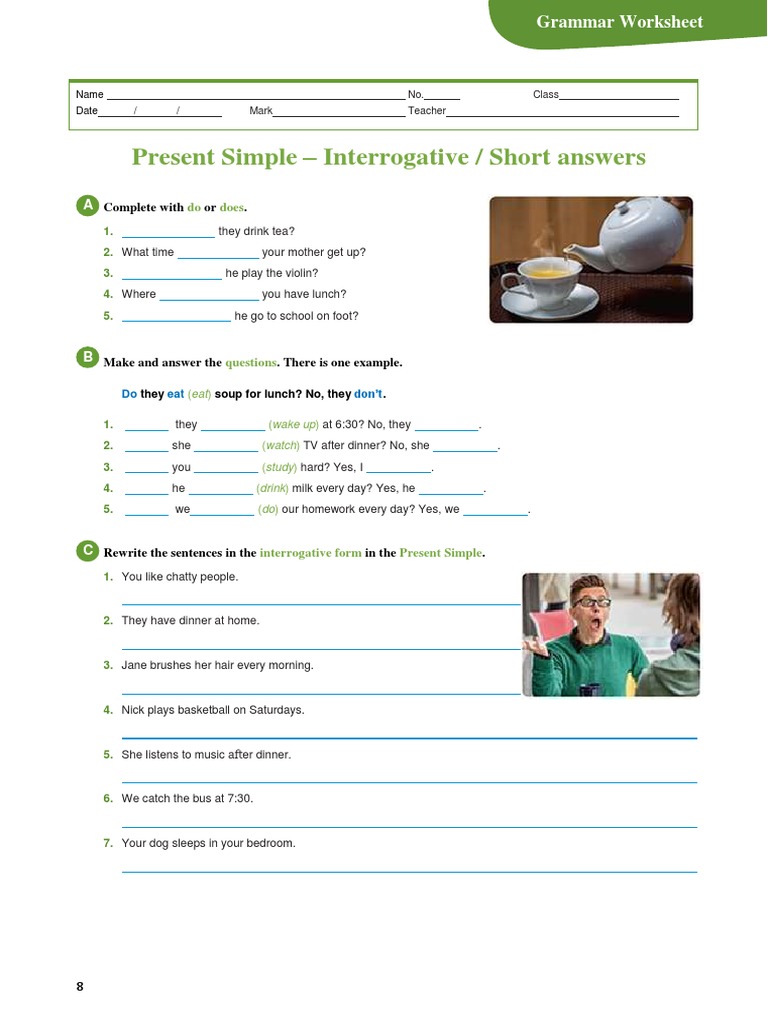 Present Simple Interrogative | PDF