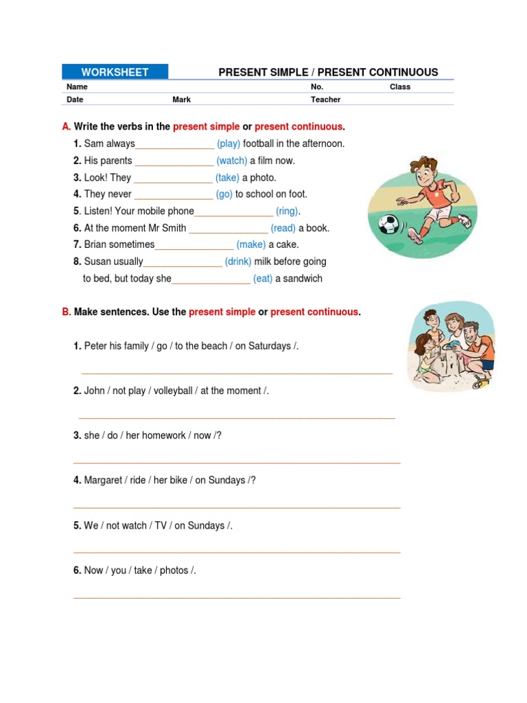 Simple Present or Present Continuous | Download Free PDF | Linguistic Morphology | Syntax