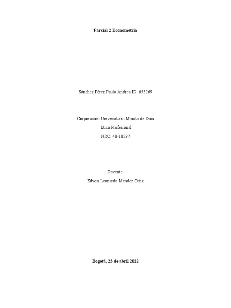 Análisis de Regresión en Econometría | PDF