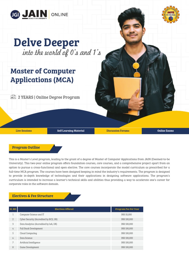 Program Brochure MCA | PDF | Academic Degree | Curriculum