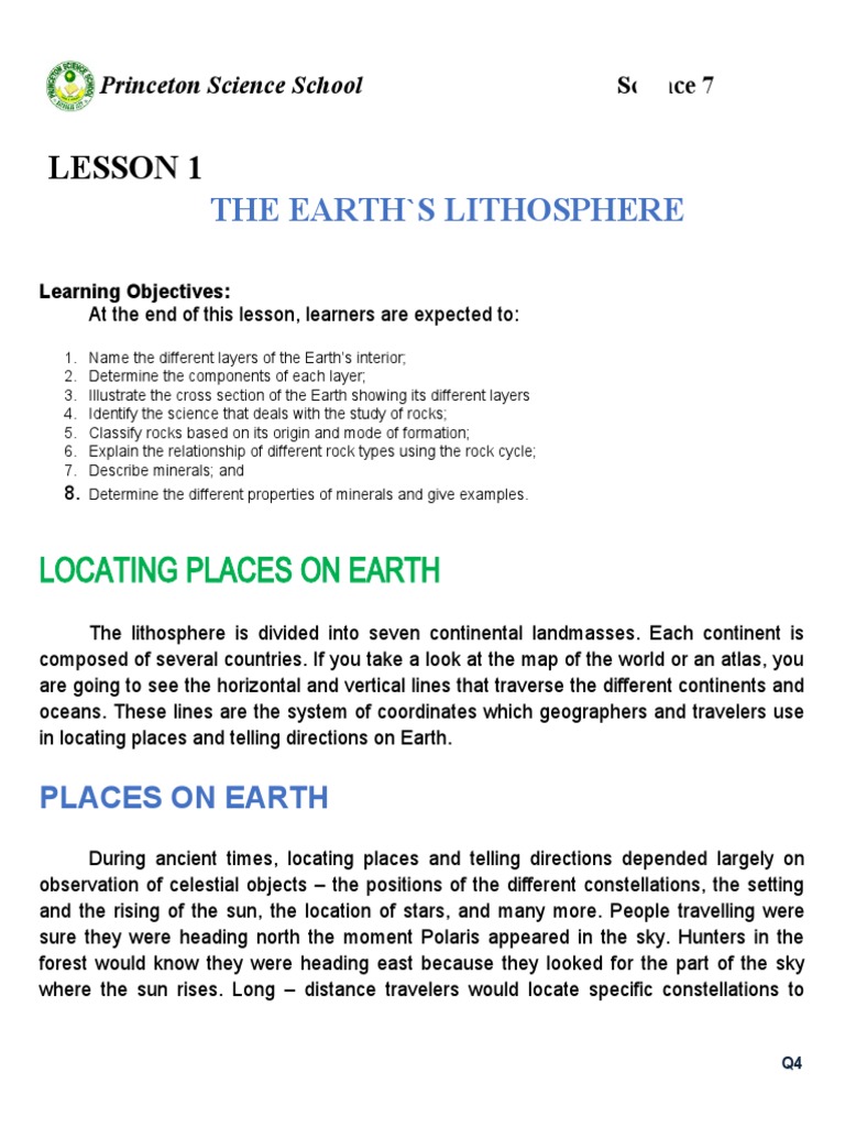 Earth's Lithosphere and Its Layers | PDF | Igneous Rock | Rock (Geology)