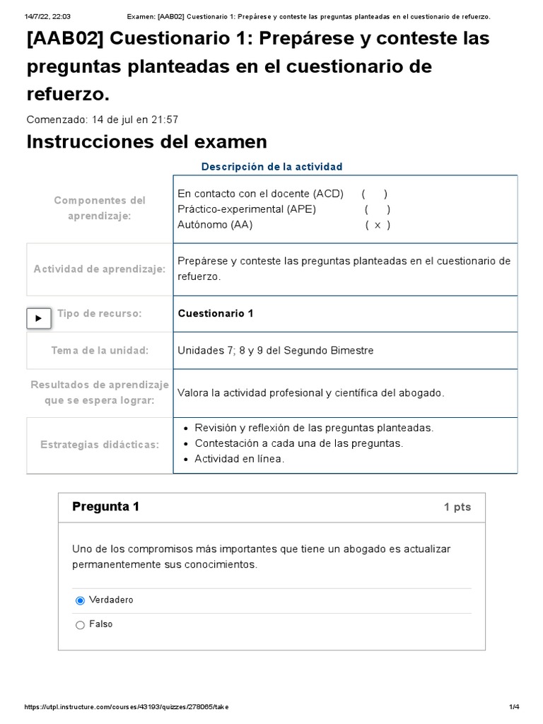 Cuestionario de Refuerzo AAB02 | PDF | Crecimiento personal y ...