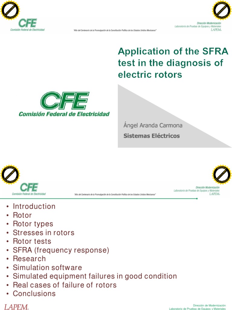 SFRA Analysis for Rotor Diagnostics | PDF | Electric Power ...