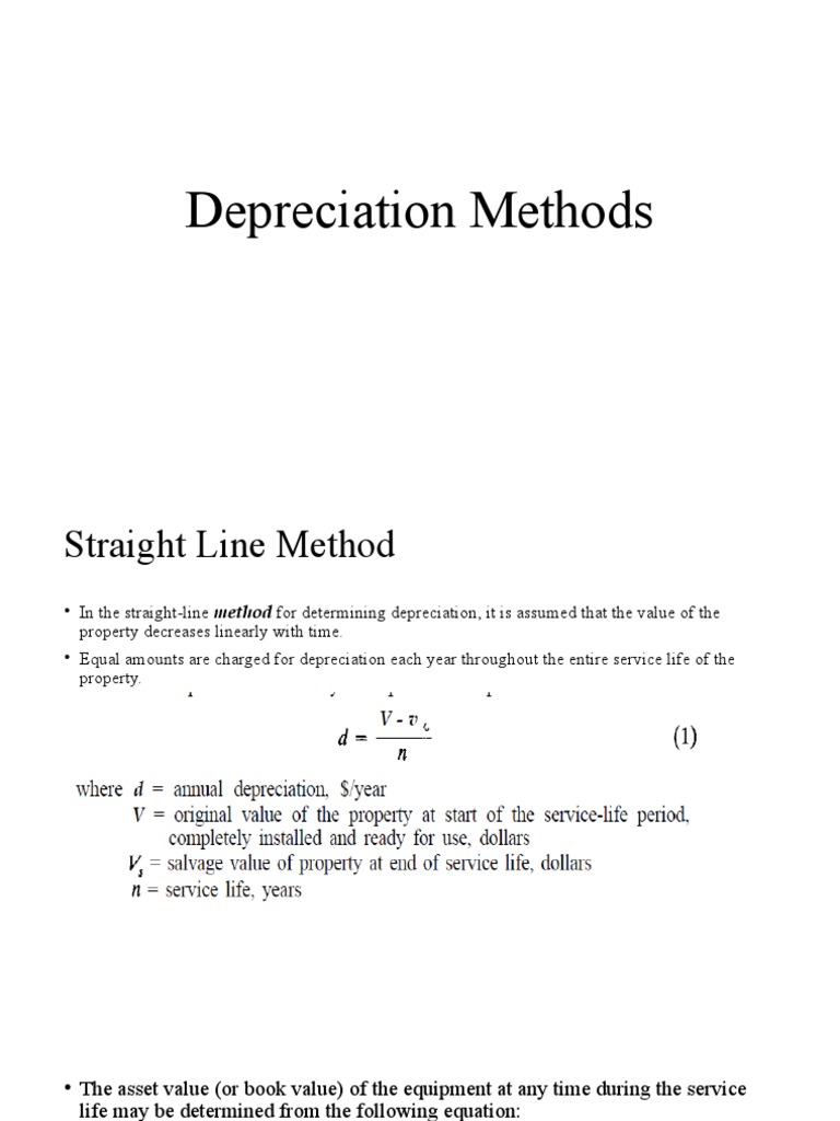 Depreciation Methods | PDF | Depreciation | Economies