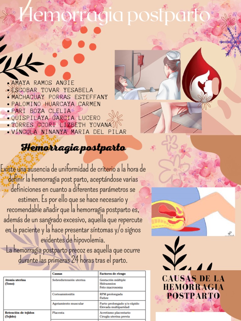 Hemorragia Postparto | PDF | Parto | Especialidades Medicas