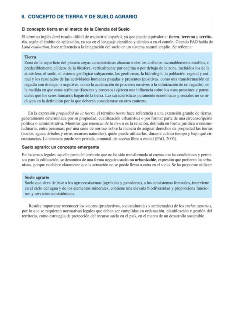 1.6. Concepto de Tierra y de Suelo Agrario | PDF | Tierra | Ciencias de ...