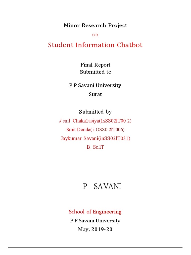 Student Information Chatbot Final Report | PDF | Graphical User ...
