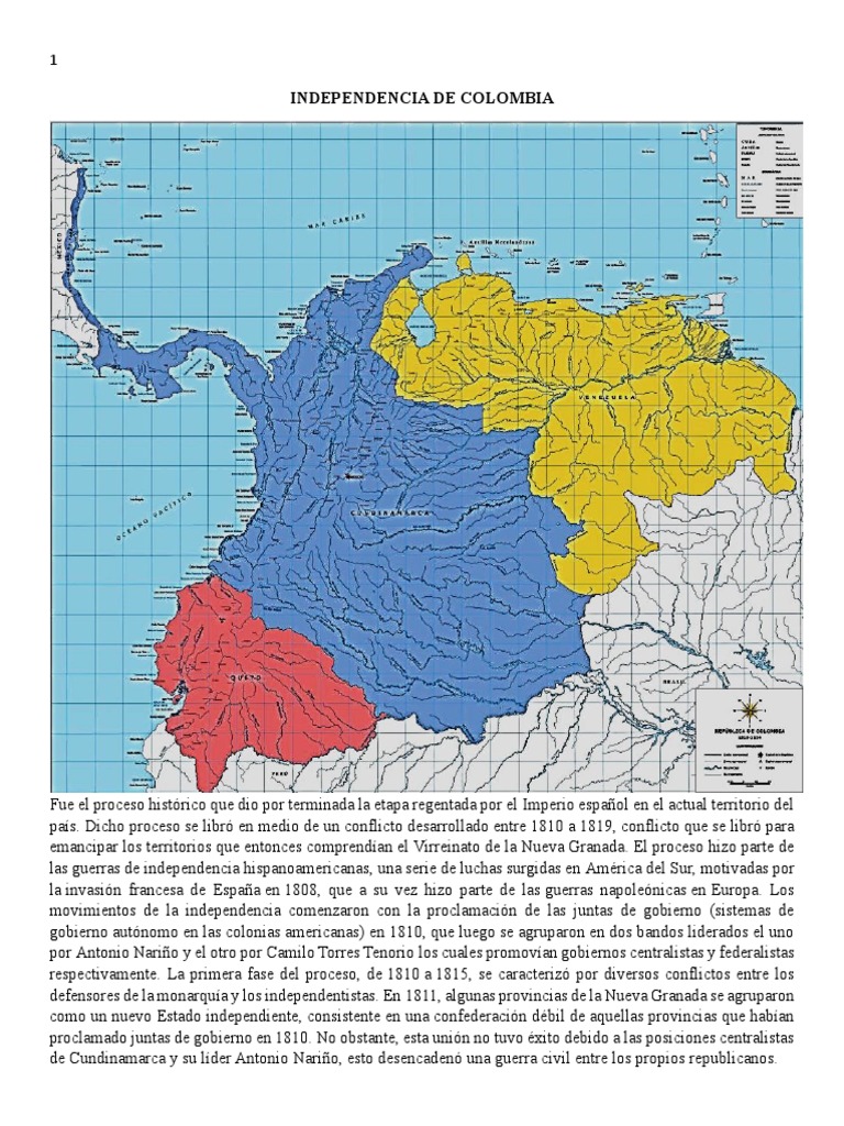 Resumen de la Independencia de Colombia | PDF | América del Sur | Militar