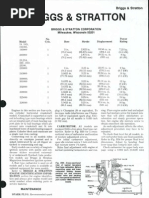 Briggs & Stratton Engine Specs Chart | PDF