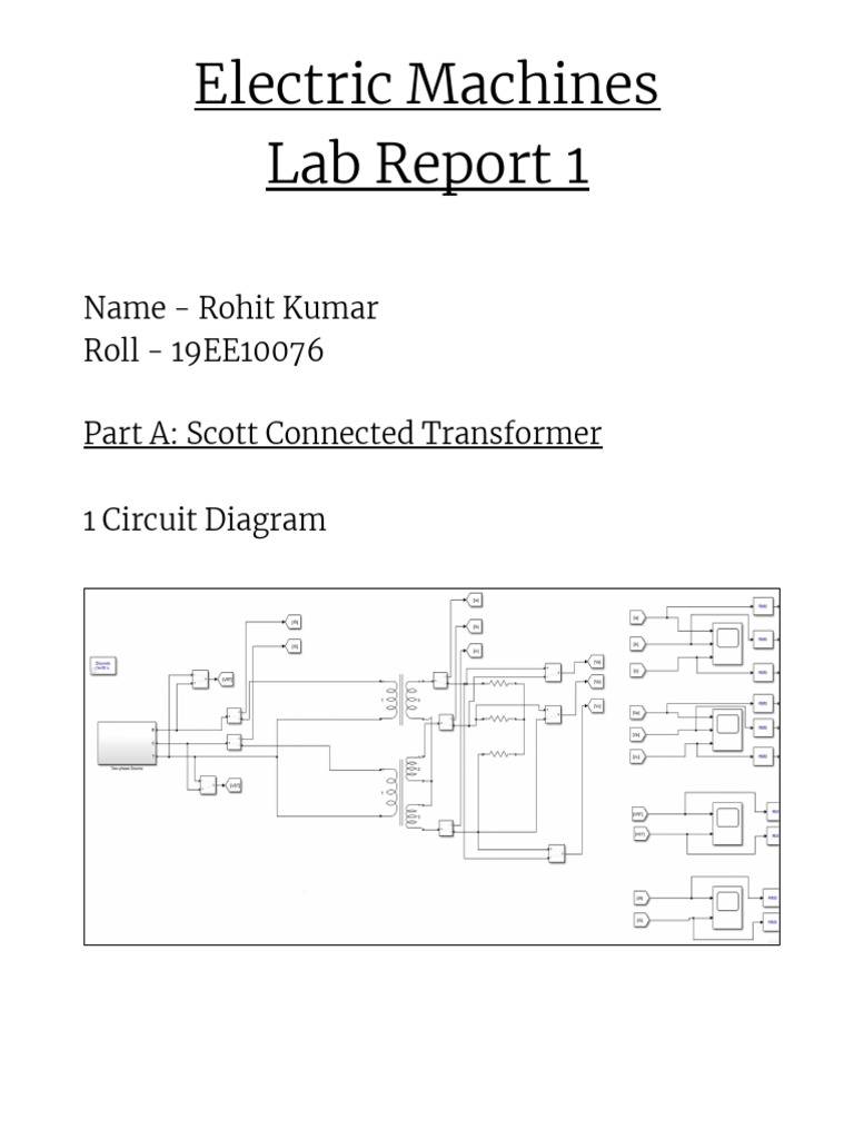 19EE10076 Machinelab Expt1 | PDF | Transformer | Power (Physics)