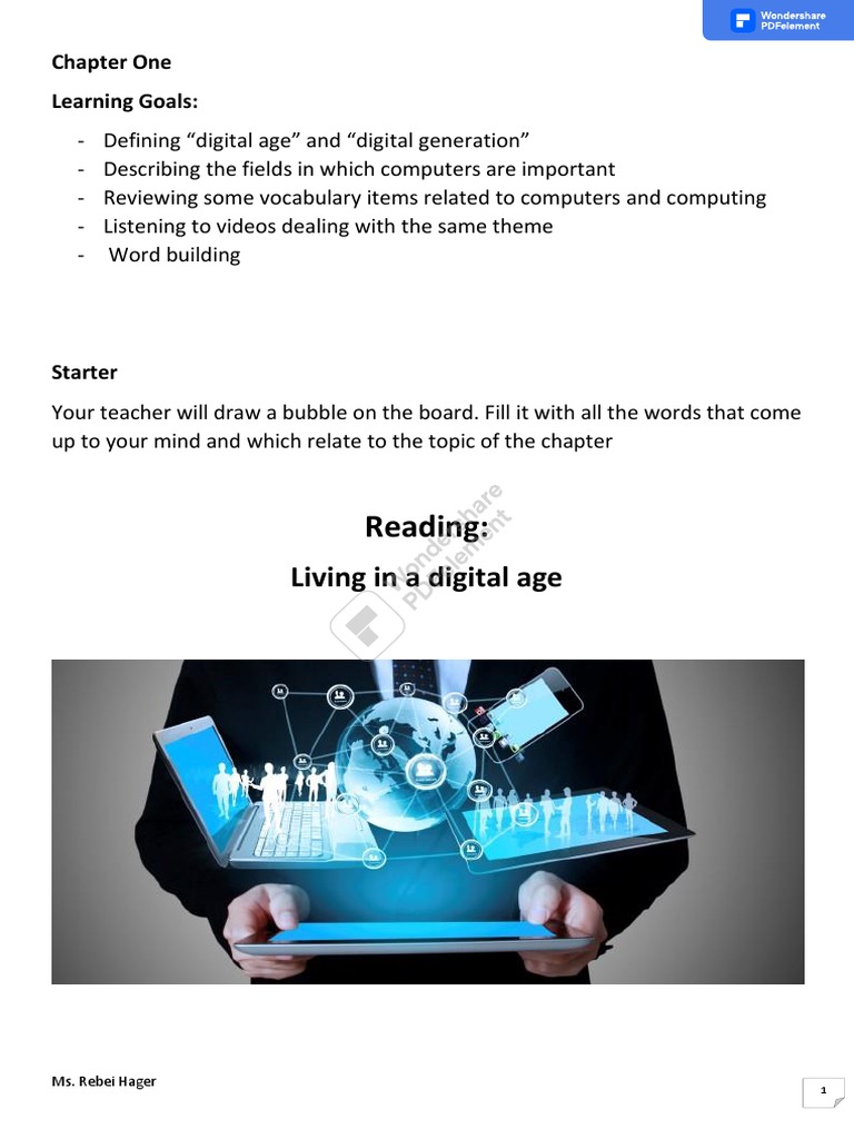 Chapter One Living in A Digital Generation | PDF | Automated Teller ...