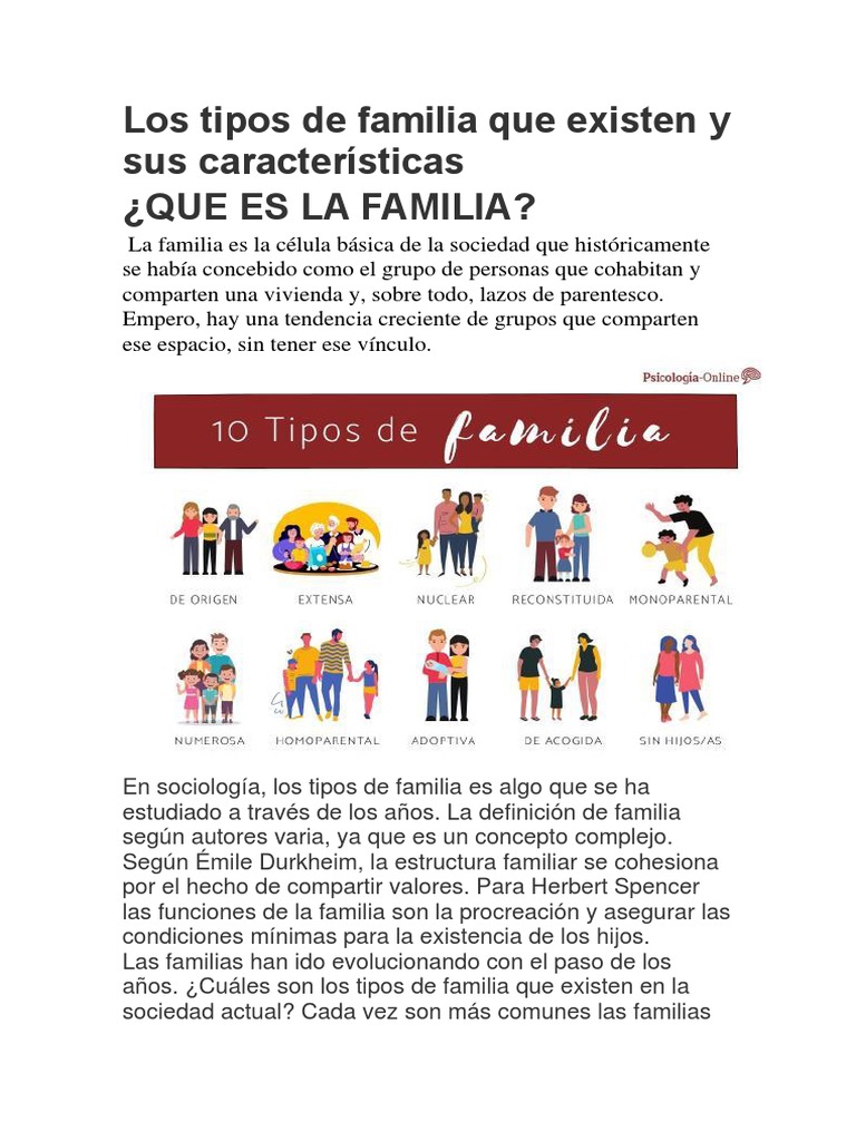 Tipos de familia y sus características | PDF | Familia | Adopción