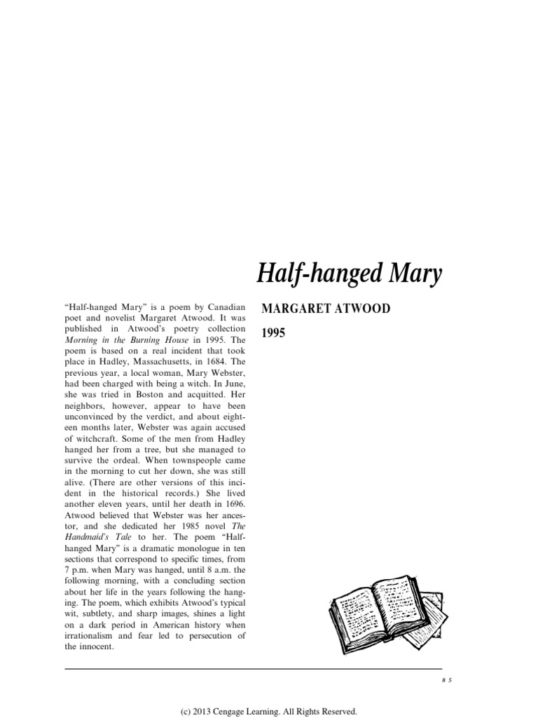 Poetry For Students: Half Hanged Mary | PDF | Witchcraft | Witch Hunt