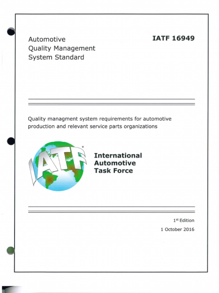IATF 16949-2016 Automotive Quality Management System Standard | PDF