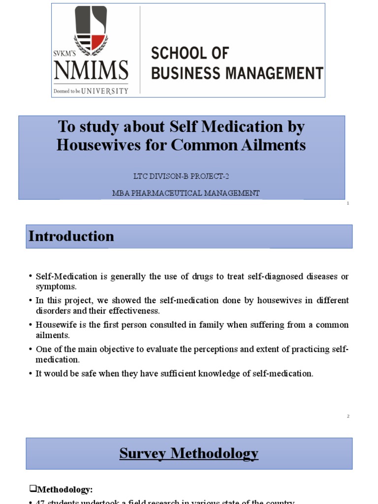 Self Medication by Housewives | PDF | Survey Methodology | Clinical ...