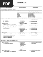 Class 11 Chemistry Practicals (Qualitative Analysis) | PDF | Ammonium ...