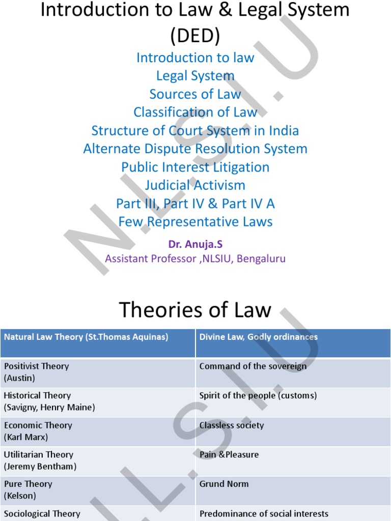 7 Introduction To Law and Legal System (DED) | PDF | Precedent | Common Law